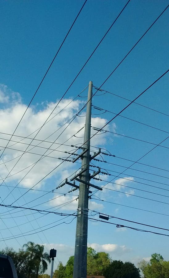 High tension stock photo. Image of cloud, high, daytime - 70629838