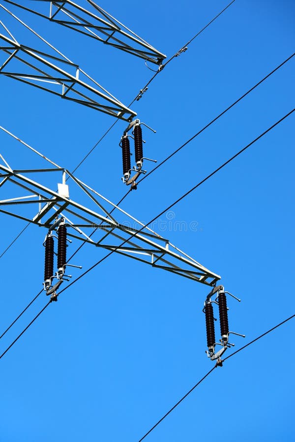 High tension electric pole stock image. Image of metal - 45040249