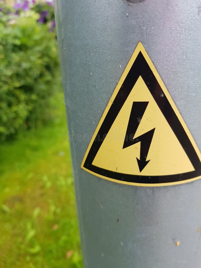 High Tension of Electricity Sign Icon Stock Photo - Image of ...