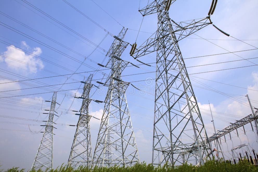 High-tension line stock image. Image of cable, electricity - 36707191