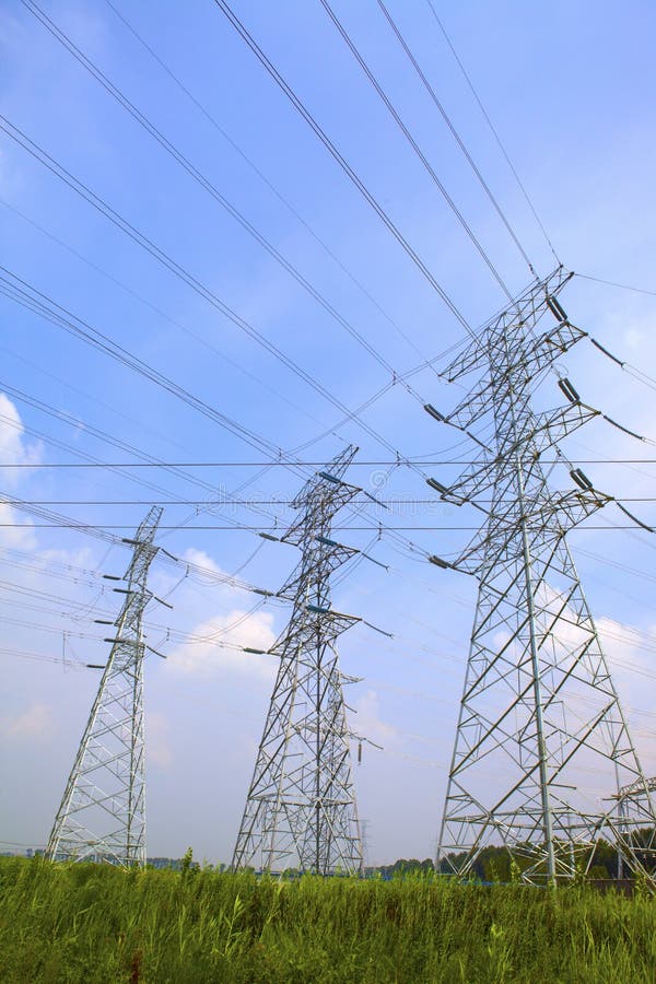 High-tension line stock image. Image of power, company - 36707213