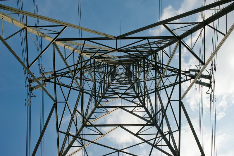 High-tension pylon stock image. Image of powerline, pillar - 19007073