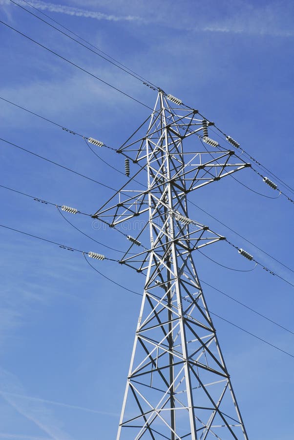 High Tension Wires stock image. Image of technology, sunny - 25189965