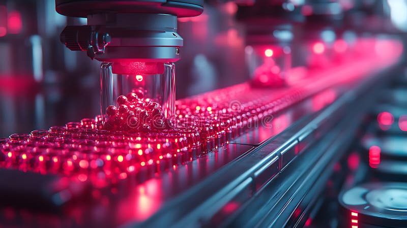 High Throughput Screening in Futuristic Lab with Red Lighting ...