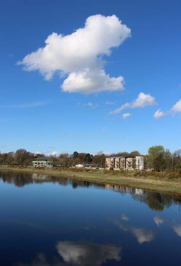 High Tide in River Lune at Lancaster Stock Image - Image of white, tide ...