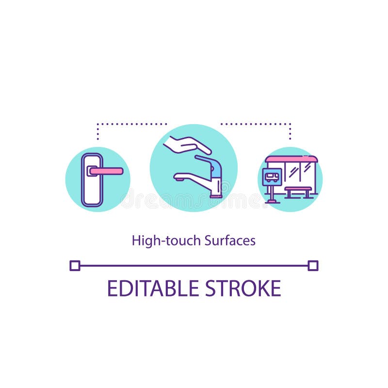 High-touch Surface Concept Icon Stock Vector - Illustration of linear ...