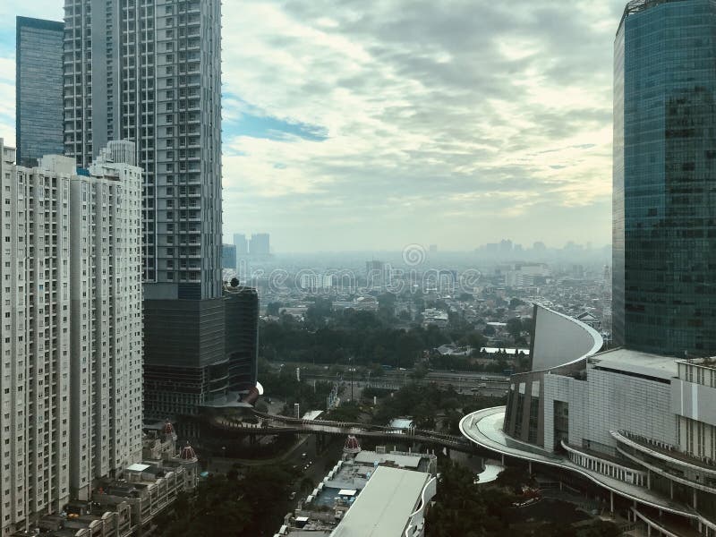 High Tower Central City of Indonesia Stock Photo - Image of central ...