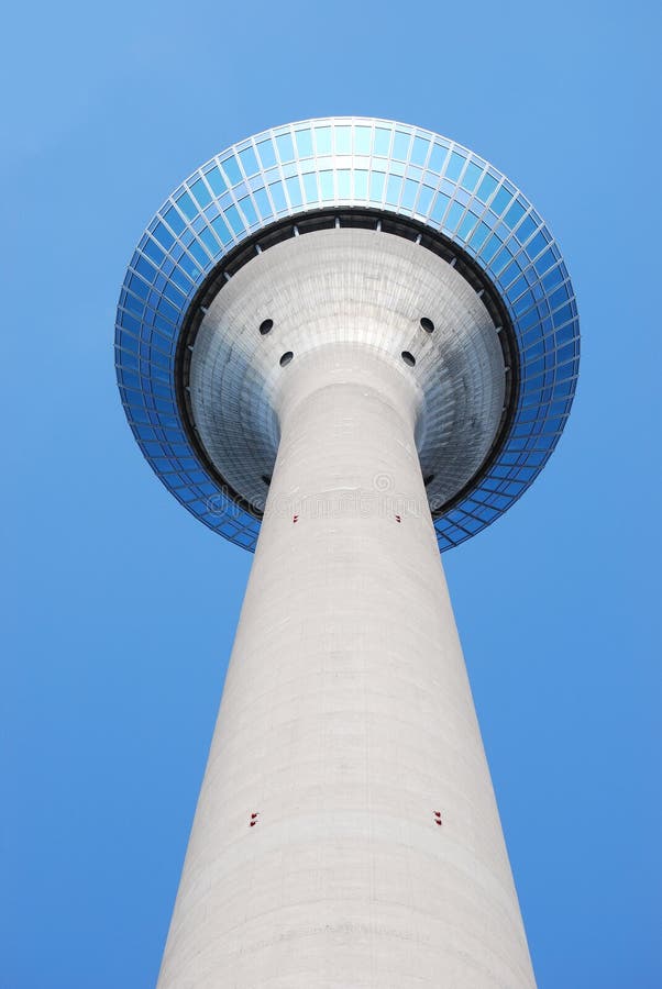 High Tower with an Observation Deck in Front of Blue Sky Stock Photo ...