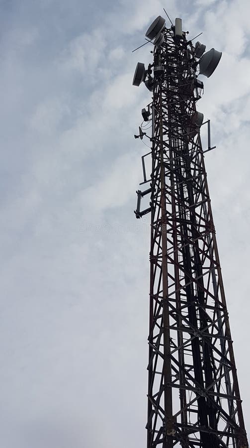 High Tower Photo in the Morning Sunny Day Stock Image - Image of high ...