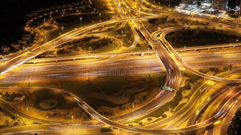 High Traffic Crossroads in Dubai City 4k Time Lapse Stock Footage ...