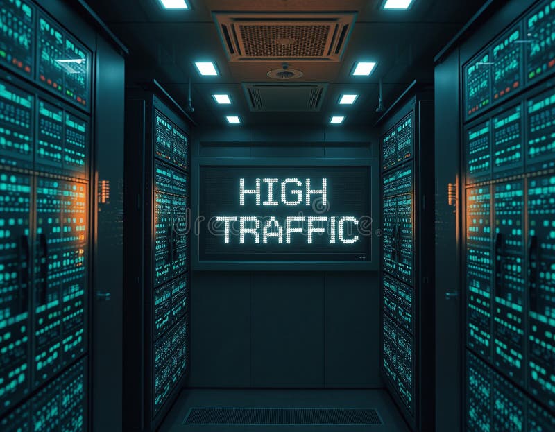 High traffic stock illustration. Illustration of internet - 343919714