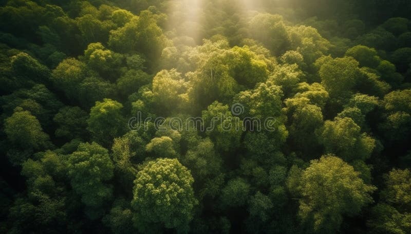 High Up in the Mountain, a Forest Fantasy Generated by AI Stock ...