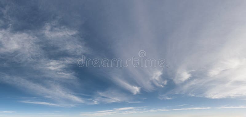 High Velocity Streaky Wind Formed Clouds Panorama Stock Image - Image ...