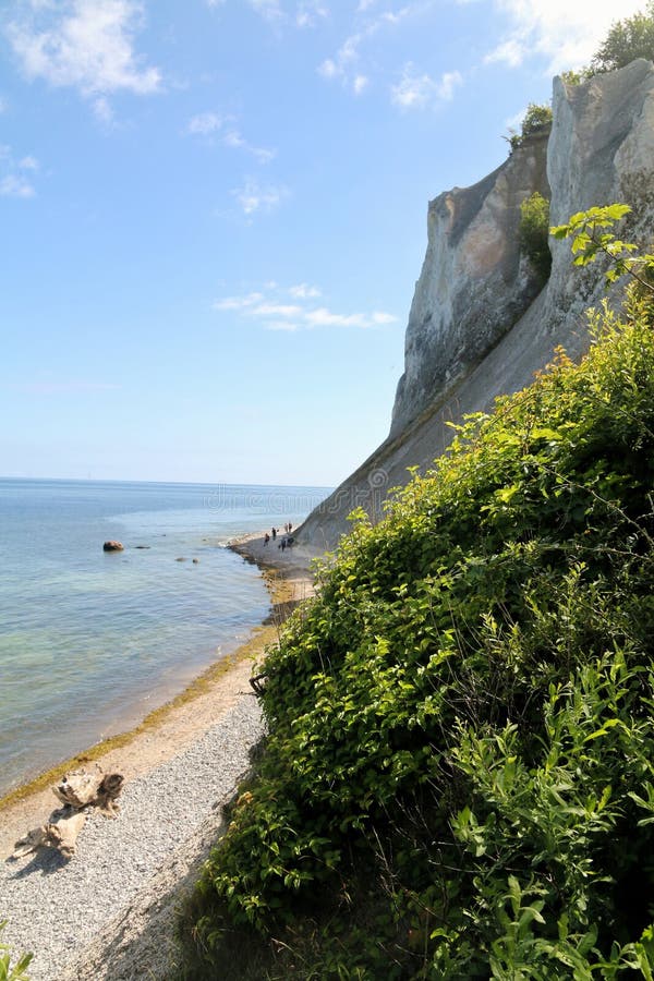 High View of the Beach at Mons Klint Denmark Isle of Mon Stock Photo ...