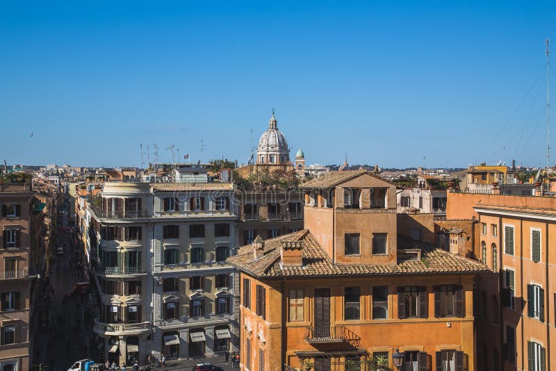High View of Buildings in Rome Editorial Stock Image - Image of tall ...