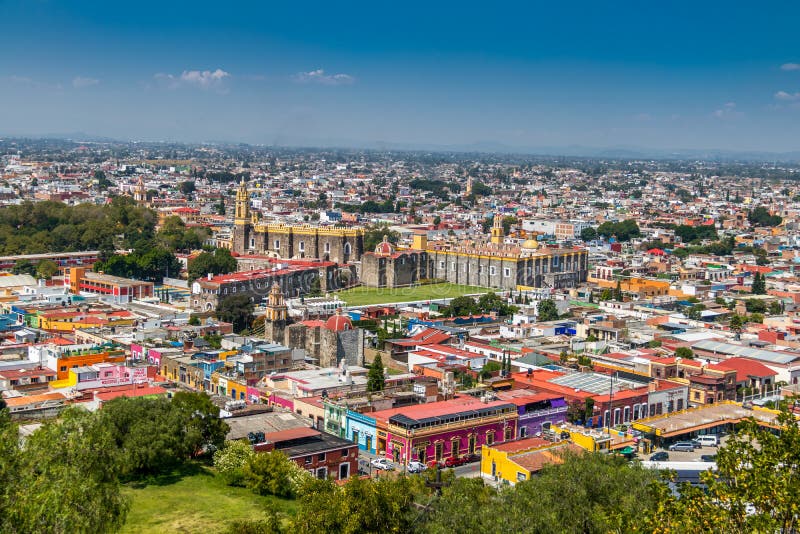 High View of Cholula City - Cholula, Puebla, Mexico Editorial ...