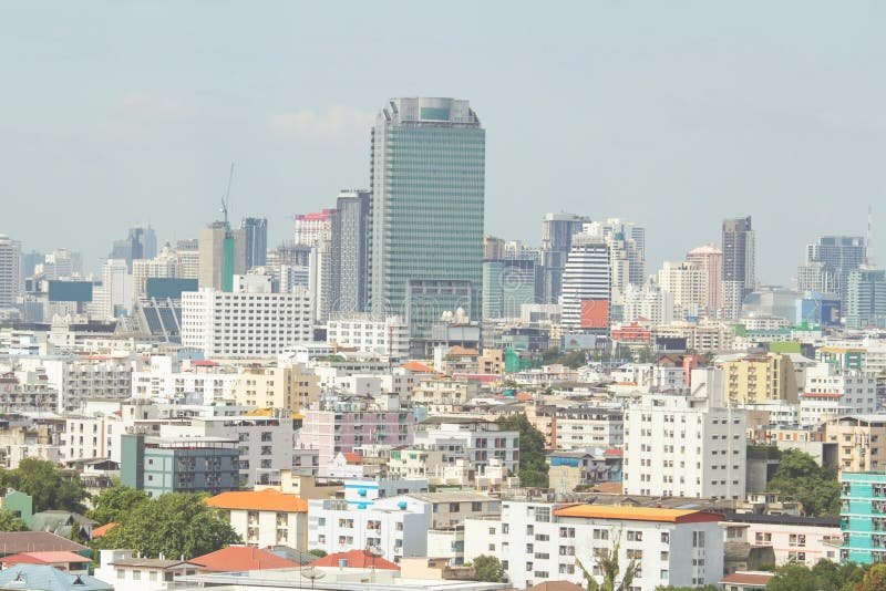 High view of city stock image. Image of city, state, skyline - 77529221