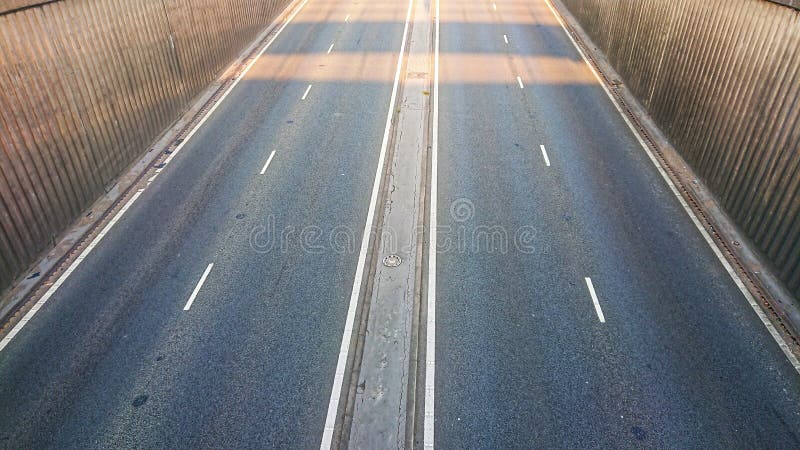 Large Underpass Road at Sunset Stock Photo - Image of travel ...