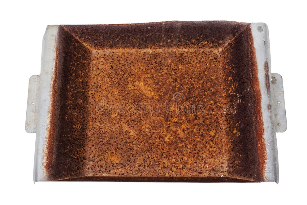 High View Neglected Rusty Grungy Decayed Rusted Metal Tray Stock Image ...