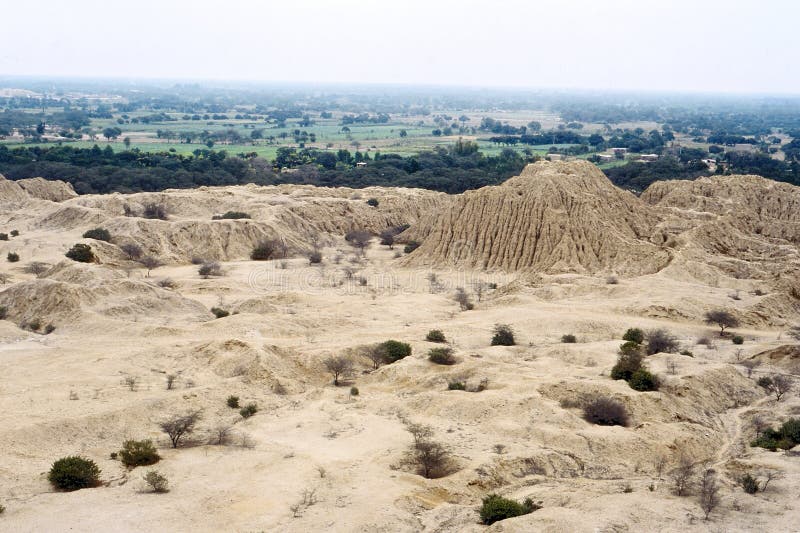 High View of the Pyramids of Tucume in Lambayeque - PERU Stock Image ...