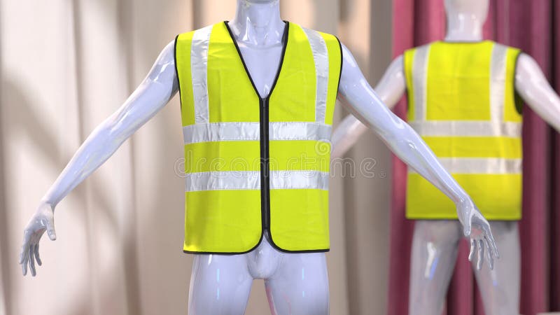 High Visibility Reflective Safety Vest Apparel Display Stock Photo ...
