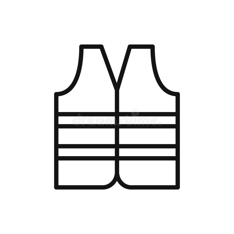 High Visibility Vest Icon Symbol on White Background Stock Vector ...