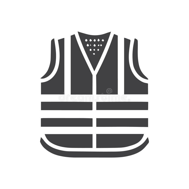 High Visibility Vest Simple Minimalist Illustration Design Vector Icon ...