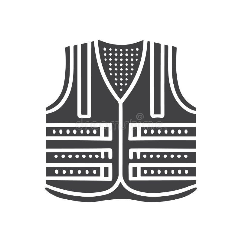 High Visibility Vest Simple Minimalist Illustration Design Vector Icon. Stock Vector ...