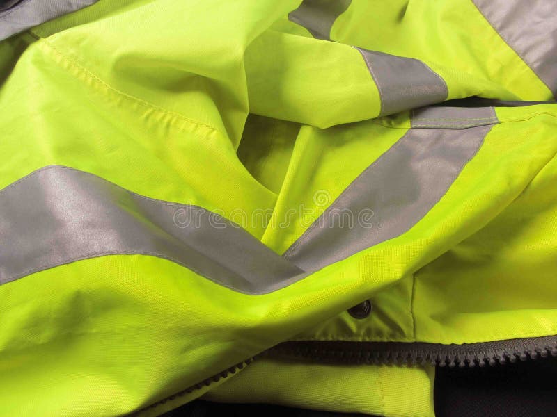High Visibility Yellow Jacket As Background Stock Image - Image of ...