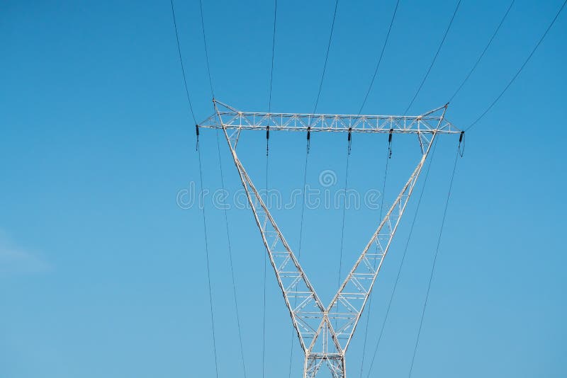 High Voltage Cable with a Ball Stock Image - Image of bright, large ...