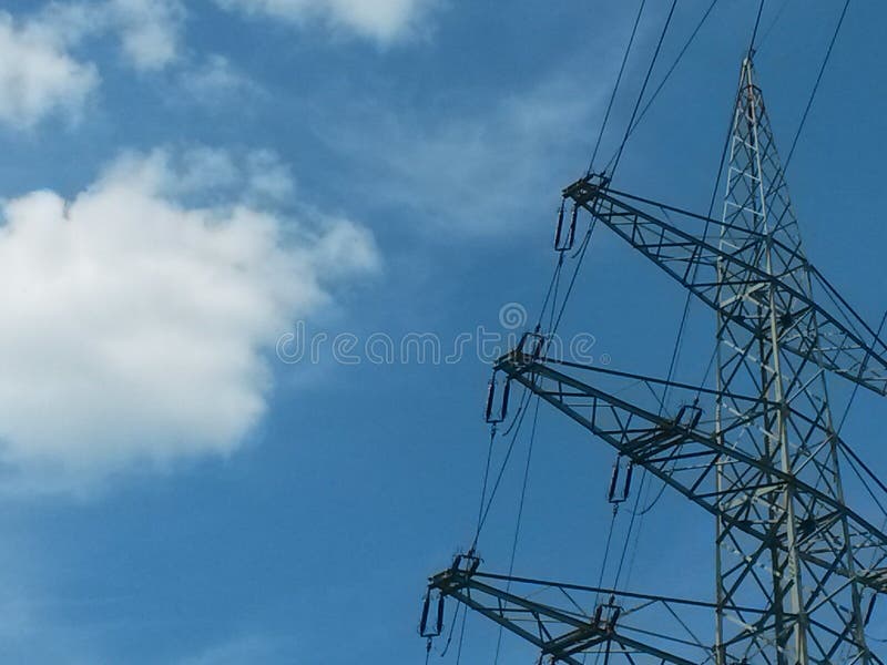 High Voltage cable pylon stock photo. Image of wire - 120046744