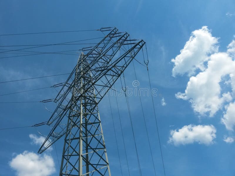 High Voltage cable pylon stock image. Image of cable - 120046771