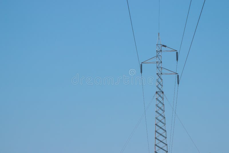 Up the cable tower stock photo. Image of electricity - 29146794