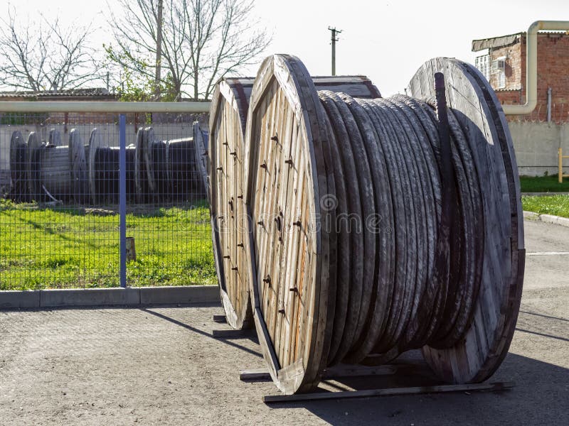 High voltage cables stock image. Image of material, core - 306893237