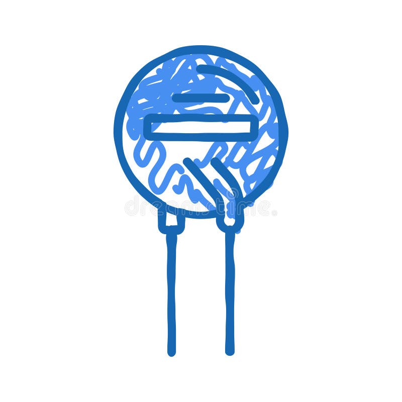High Voltage Capacitor Electronic Component Icon Doodle Illustration ...