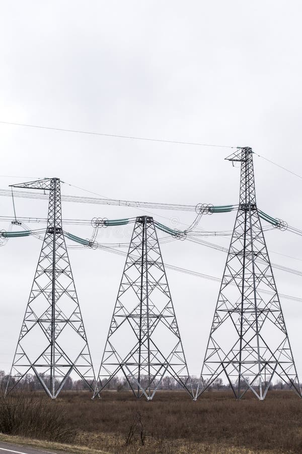 High-voltage column stock photo. Image of frame, electricity - 112745858