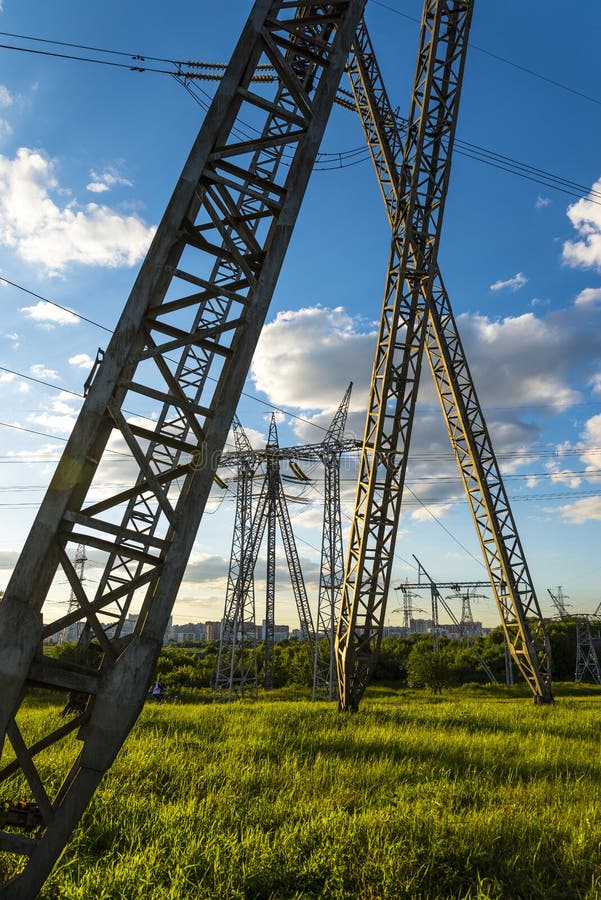 High voltage construction stock image. Image of generation - 41847211