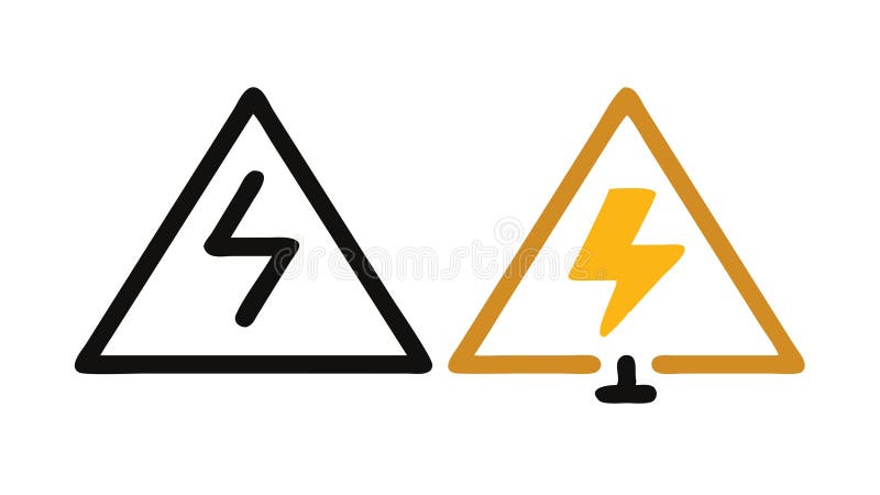 High Voltage Danger Electrical Hazard Warning Icon, Vector Design ...