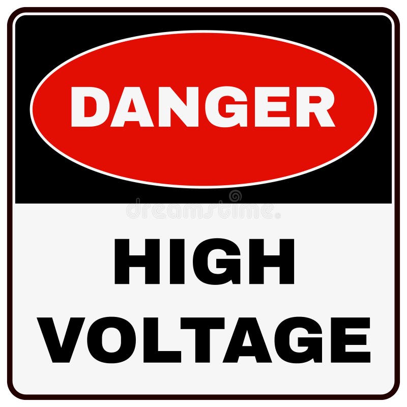 Danger High Voltage signs stock vector. Illustration of backboard ...