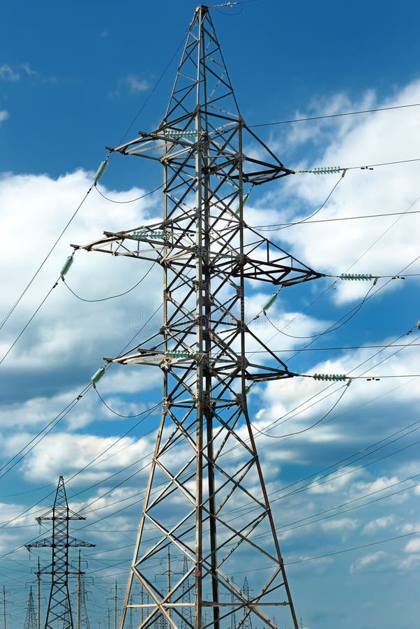 High voltage electric line stock image. Image of high - 11052825