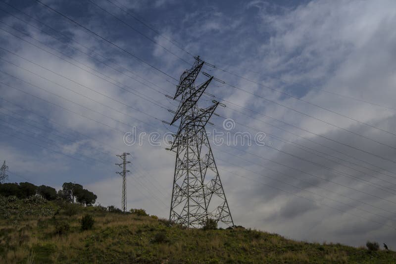 Electric power lines_11 stock image. Image of electric - 276125207