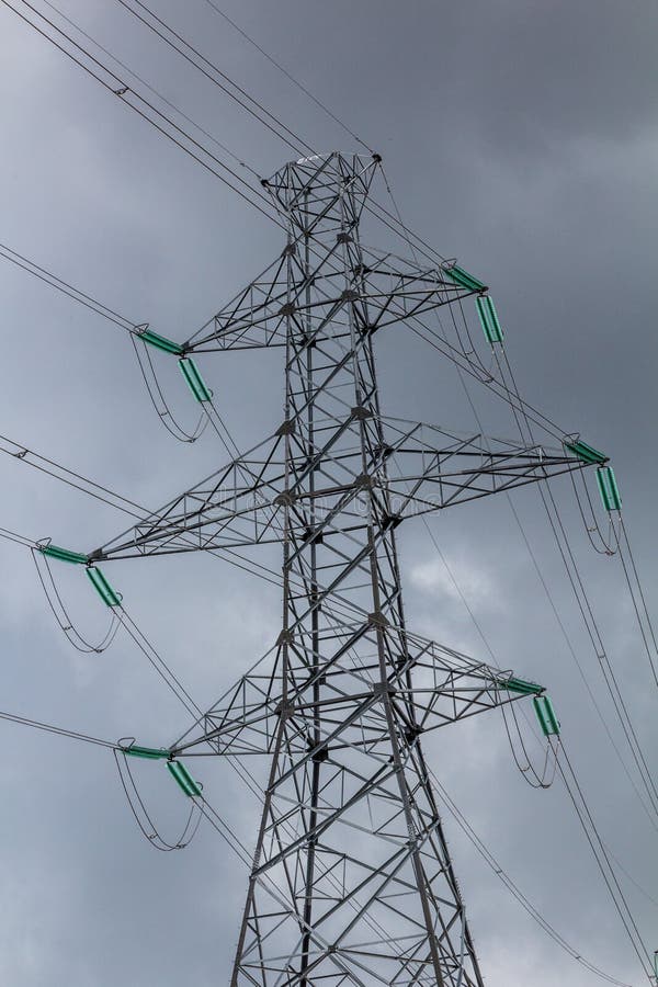 High Voltage Electric Line Pyl Stock Photo - Image of line, supply ...
