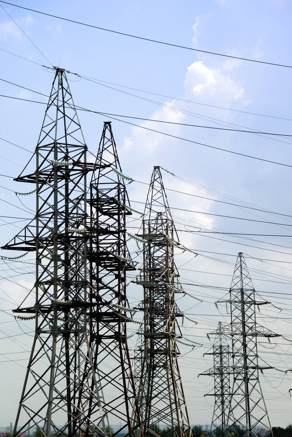High-voltage Electric Lines Stock Photo - Image of power, generator ...