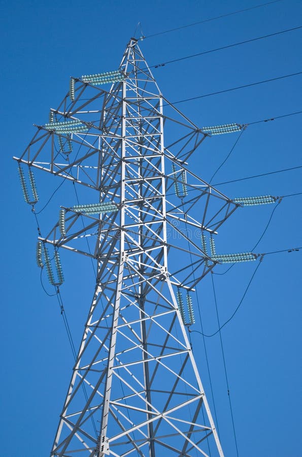 Electric pillar with wires stock photo. Image of steel - 91941464