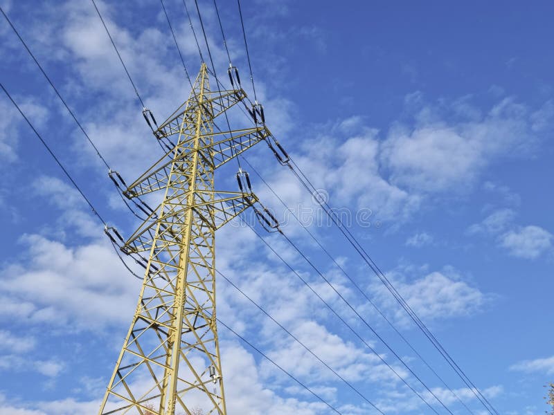 High Voltage Electric Pole and Power Lines, High Voltage Electric ...