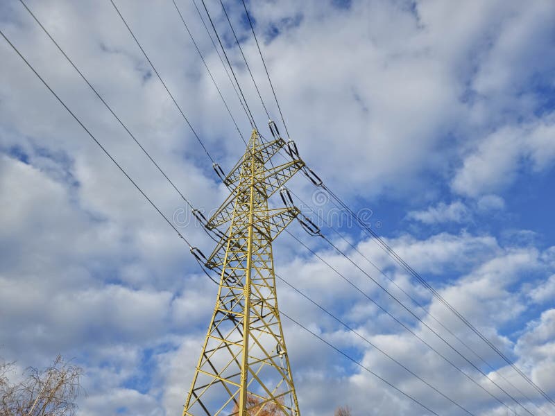 High Voltage Electric Pole and Power Lines, High Voltage Electric ...