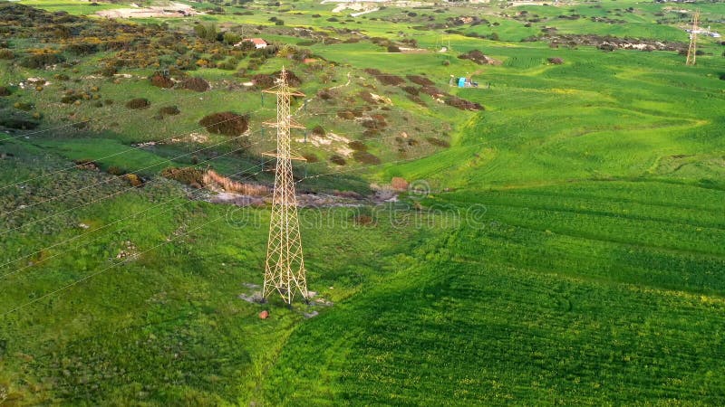 High Voltage Electric Transformer Station and Distribution Network at ...