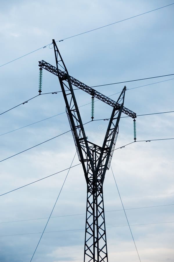 High-voltage electric post stock photo. Image of electrical - 3327096