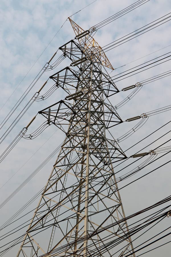 High voltage electric post stock image. Image of post - 111917923
