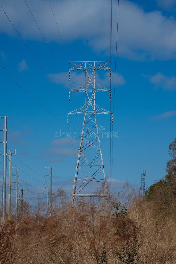 High Voltage Electric Power Line Stock Photo - Image of electric, line ...